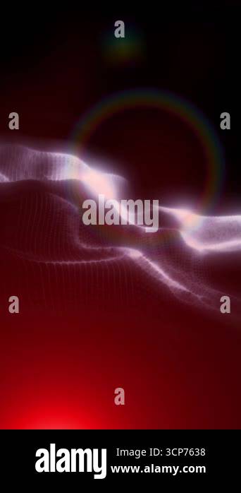 Magical waves of bright energy.High tech rainbow light ray particles ...