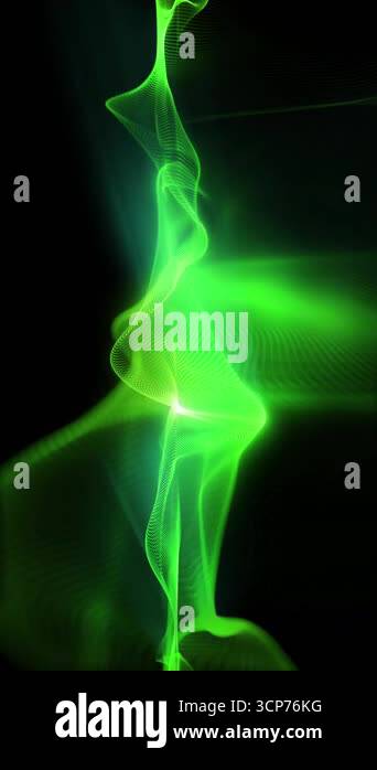 Magical waves of bright energy.High tech rainbow light ray particles ...