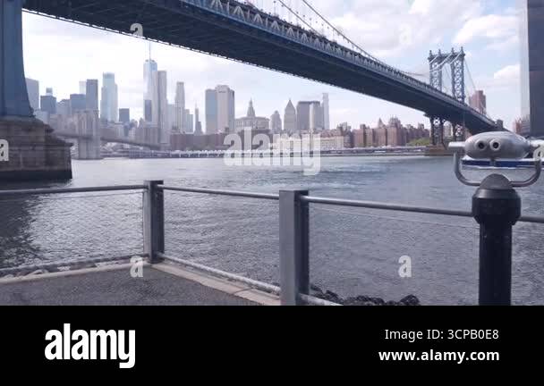 New York City, United States - 30 Aug 2023: Manhattan Bridge lookout ...