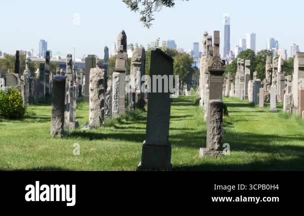 New York City, United States - 14 Sept 2023: Calvary cemetery in Queens ...
