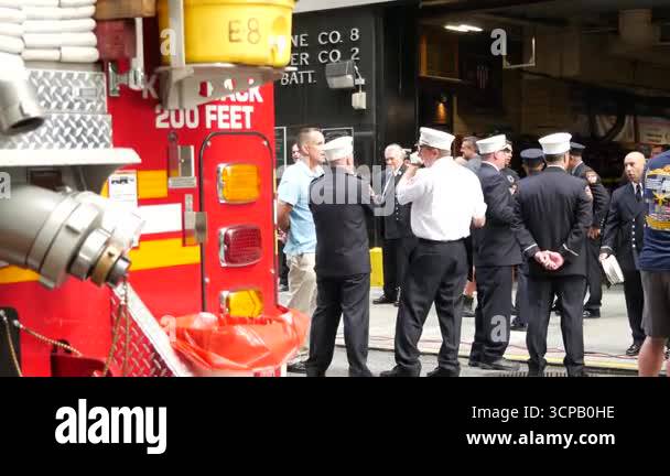 New York City, United States - 11 September 2023: Firefighters ...