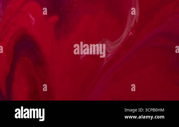Ink emulsion. Acrylic texture. Defocused red pink purple color flowing ...