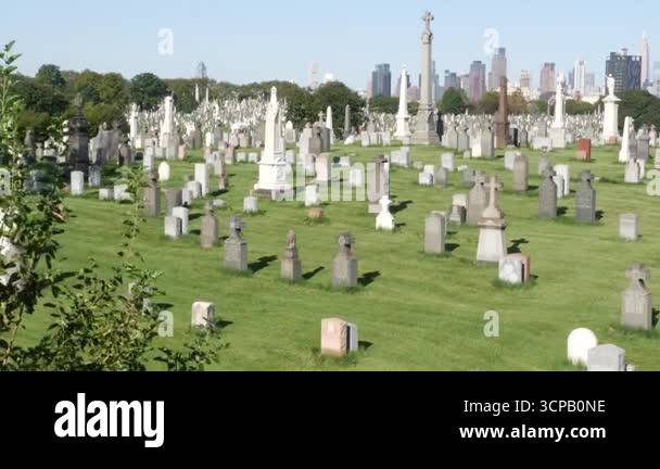 New York City, United States - 14 Sept 2023: Calvary cemetery in Queens ...