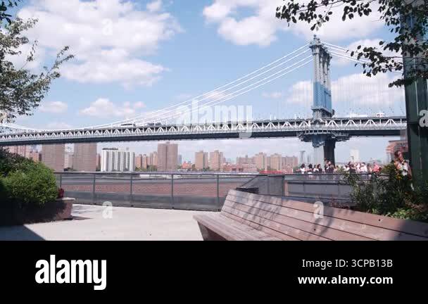 New York City, United States - 30 Aug 2023: Cable-stayed Manhattan ...