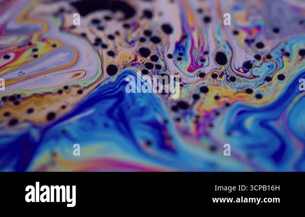 Swirl blur soap. Paint mix. Multicolor gasoline liquid vivid vibrant ...