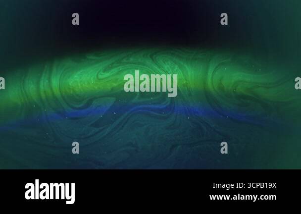 Ink mist. Color flow paint. Defocused green blue neon vibrant texture ...