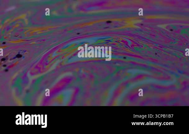 Psychedelic dye flow. Paint blend. Vibrant wave curl liquid. Fantasy ...