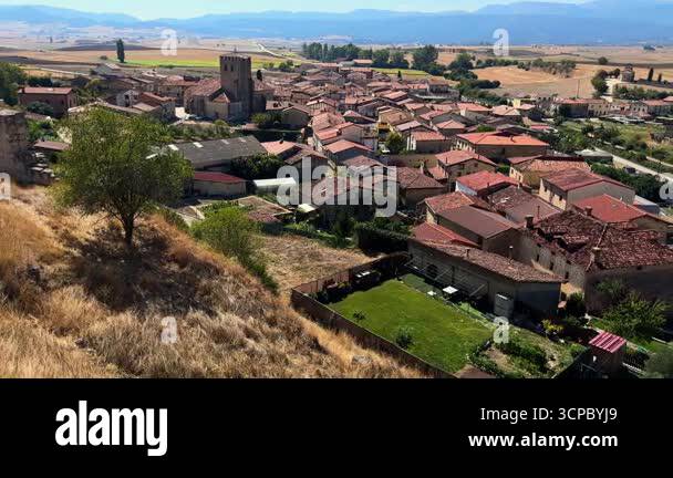 Scenic view of Santa Gadea del Cid, famous touristic destination in ...