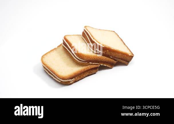 Three loose slices rotate slowly. Crispy edges and soft interiors take ...