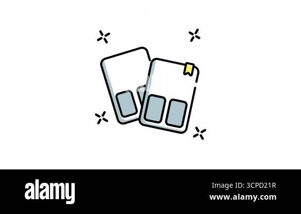 animation of College journal design with placeholder text and bookmark ...