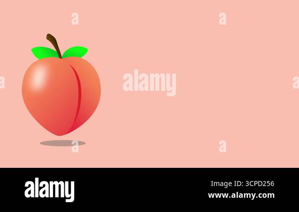 Vector illustration peach fruit Stock Videos & Footage - HD and 4K ...