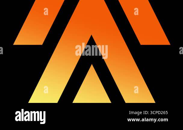 Upward scrolling orange and yellow arrow shape animation Stock Video ...