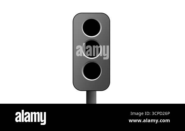 Animation of a traffic light cycling through red, yellow, and green ...