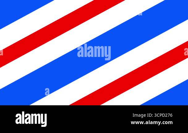 Animated red, white, and blue diagonal stripes moving in a seamless ...