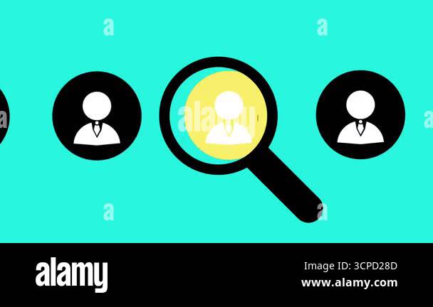 Minimalist 2d animation magnifying glass Stock Videos & Footage - HD ...