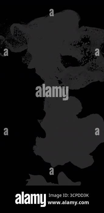 Dark Gray Wispy Smoke flow loop on alpha transparent background Stock ...