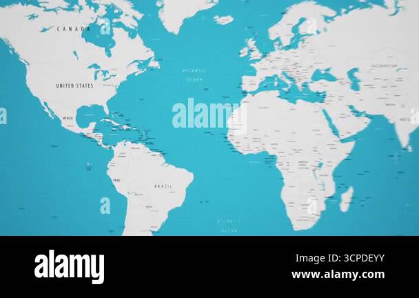 Cuba on the World Map with Animated National Flag Stock Video Footage ...
