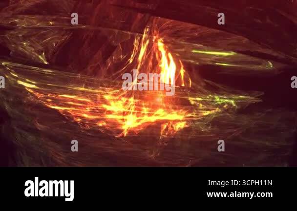 An animated flow of energy reminiscent of flames trapped in chaotic ...