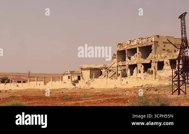 Powerful scene from war-torn Aleppo, showing destroyed buildings and ...