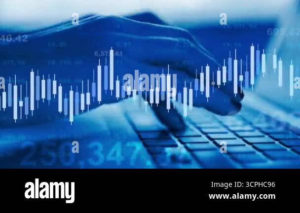 Stock market exchange and forex candles chart background. Investment ...