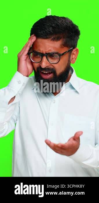 Indian man slaps forehead with hand showing facepalm gesture ...