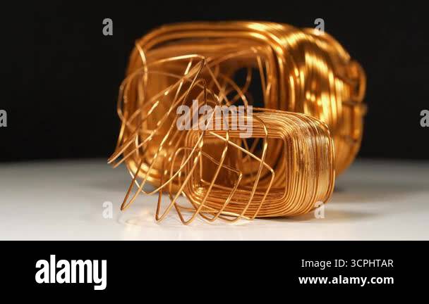 Copper windings different sizes from electric current transformers ...