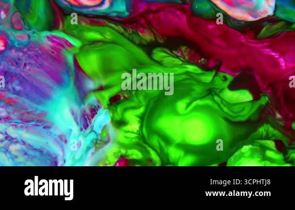 This stock video features an extreme close-up shot of a thick mixture ...