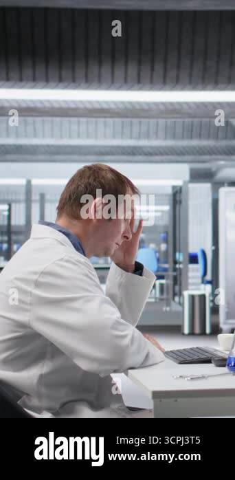 Vertical Video Dissatisfied scientist struggles to figure out ...
