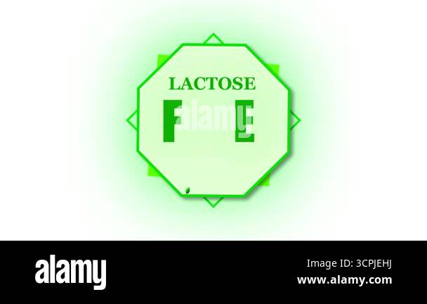 Lactose free product packaging animation. Natural ingredient and ...