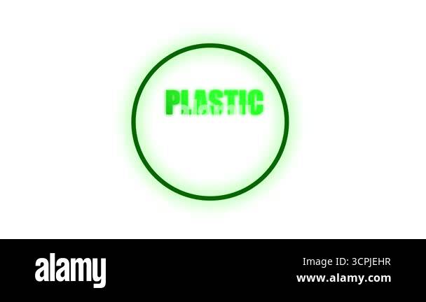Animated organic product packaging plastic free green eco logo nature ...