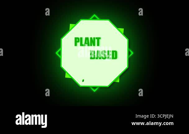 Green eco plant based logo animation. Environmentally conscious ...