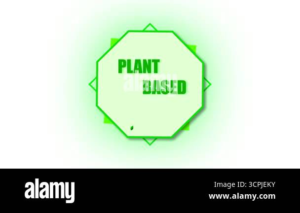 Animated plant based emblem. Nature-inspired design for sustainability ...
