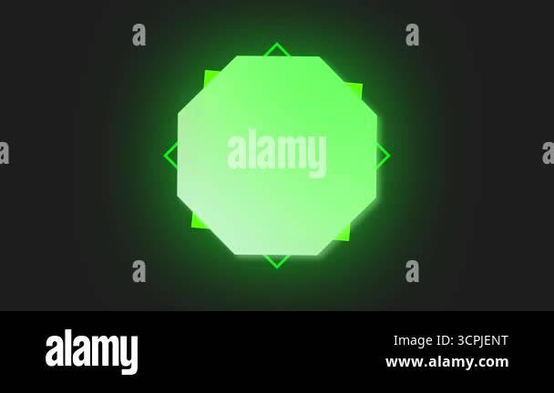 Green leaf allergen free emblem animation. Marketing and advertising ...