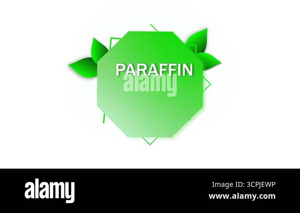 Green eco paraben free badge animation. Organic product packaging ...