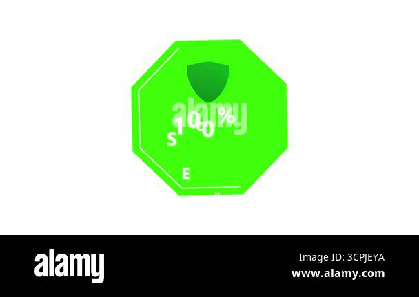 Approved protection seal animation. Reliable certified badge with ...