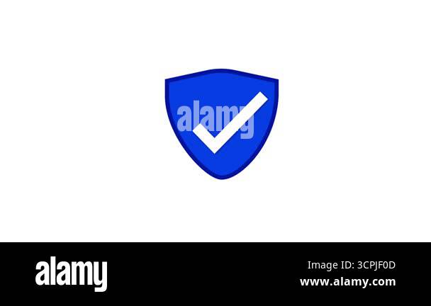 App protection seal animation. Quality assurance badge for software ...