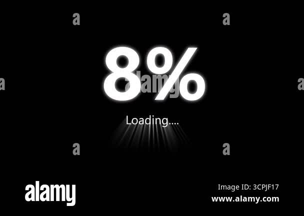 Futuristic loading screen. White circular progress bar for apps & games ...