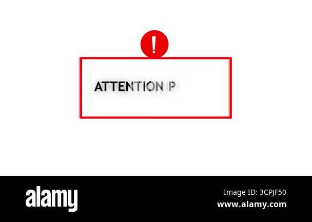 Professional minimalist red alert animation. Perfect for broadcast ...
