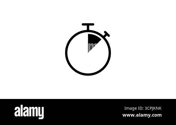 Stopwatch icon animation. Timer icon animation Stock Video Footage - Alamy