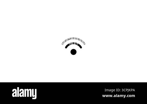 Wifi icon animation. Wifi signal animation Stock Video Footage - Alamy