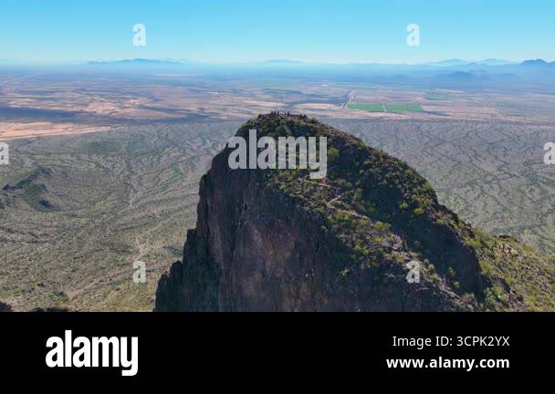 Picacho Peak aerial view in Picacho Peak State Park in Pinal County in ...