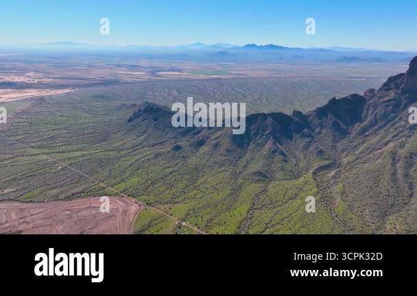 Picacho Peak aerial view in Picacho Peak State Park in Pinal County in ...