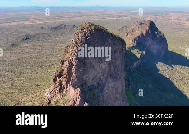 Picacho Peak aerial view in Picacho Peak State Park in Pinal County in ...
