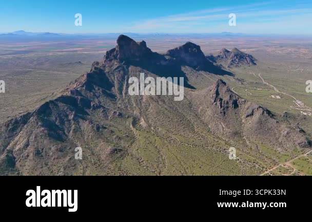 Picacho Peak aerial view in Picacho Peak State Park in Pinal County in ...