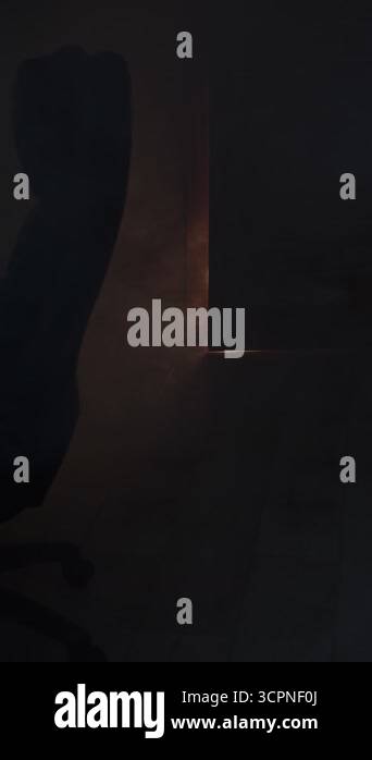 Home fire danger smoke filling room flames emergency situation vertical ...