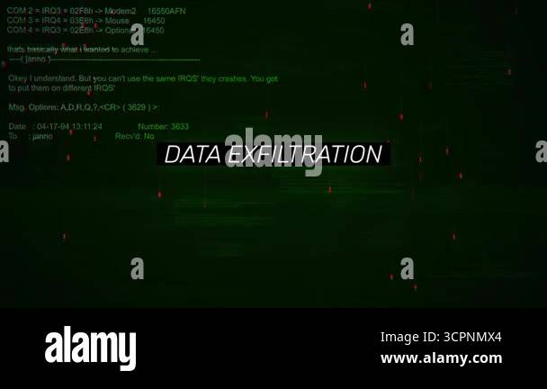 Data Exfiltration Text on hacking background screen Stock Video Footage ...