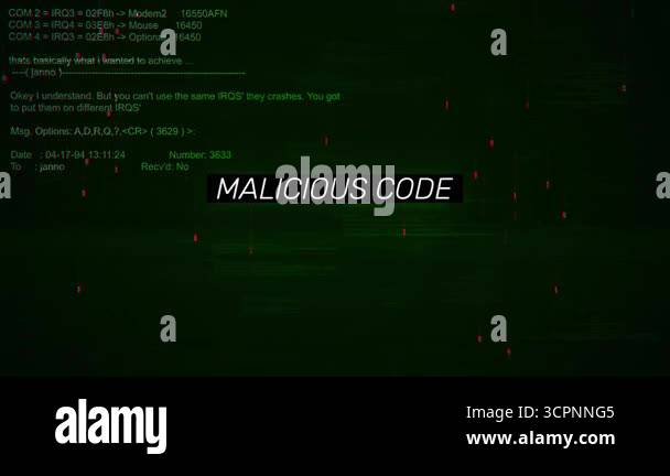 Malicious Code Text on hacking background screen Stock Video Footage ...
