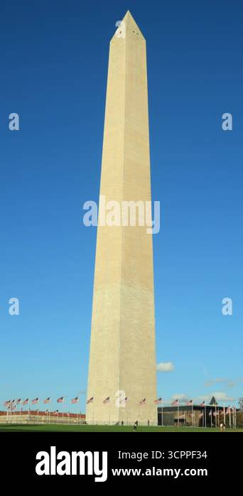 Vertical video of the Washington Monument in Washington, D.C. on a ...