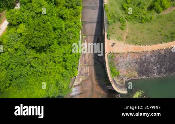 Aerial view of canal system from Chiklihole Dam. Coorg, Karnataka ...
