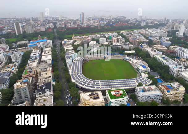 Mumbai, INDIA - JUNE, 24, 2025: Aerial view of CCI-Brabourne Stadium in ...